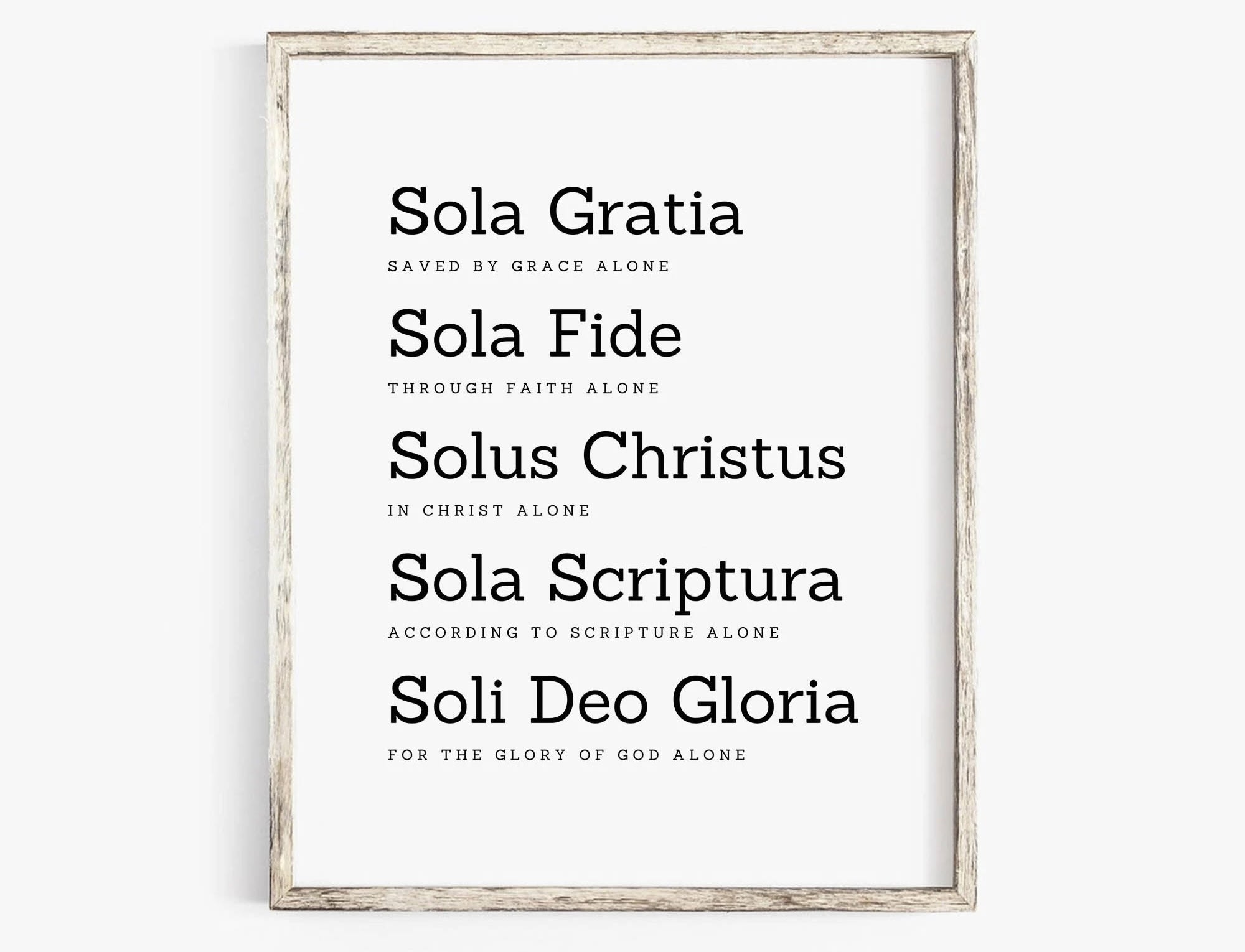 The Five Solas of the Reformation