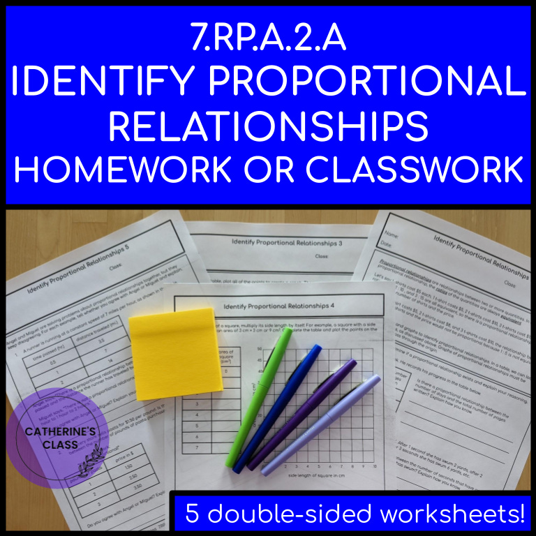 7.RP.A.2a Identify Proportional Relationships