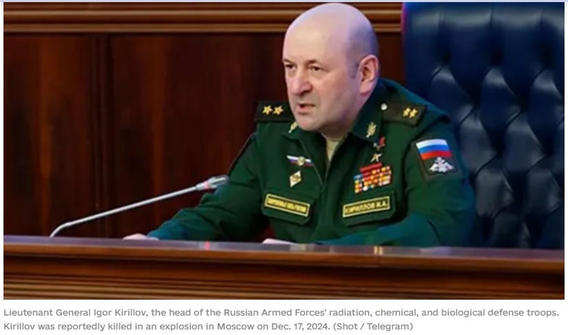 Russia’s Chemical and Biological Defense Force Boss Assassinated in ...