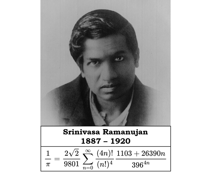 Srinivasa Ramanujan's formula for π - by Eric Cai