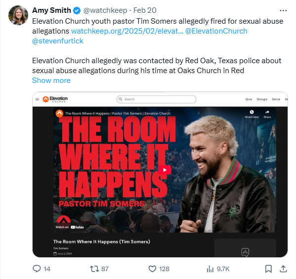 Elevation Church Fires Youth Pastor Over Allegations of Sexual Abuse ...