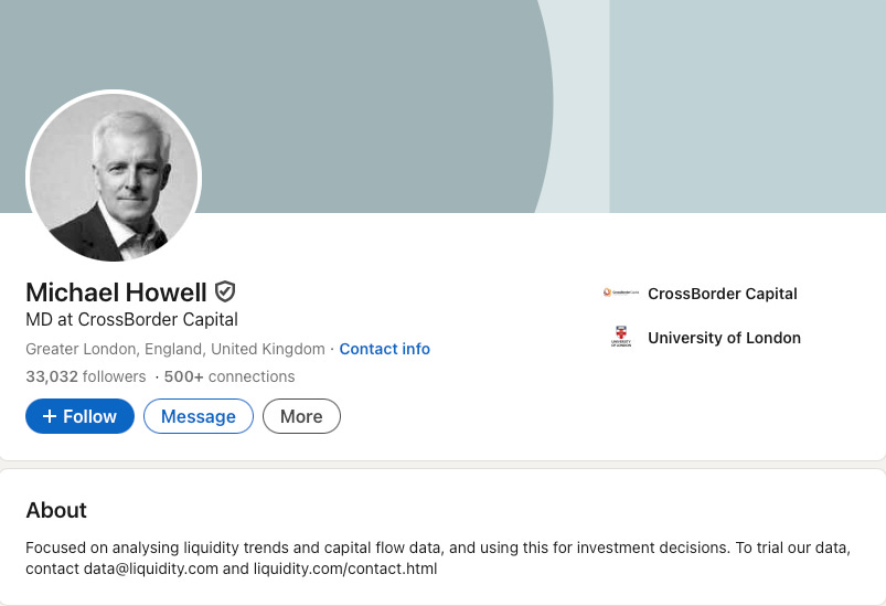 Tóm tắt stream với Michael Howell - Founder Crossborder Capital