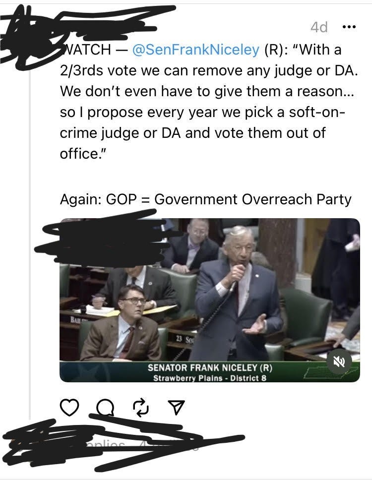 Interview with Senator Frank Niceley from Strawberry Plains, TN