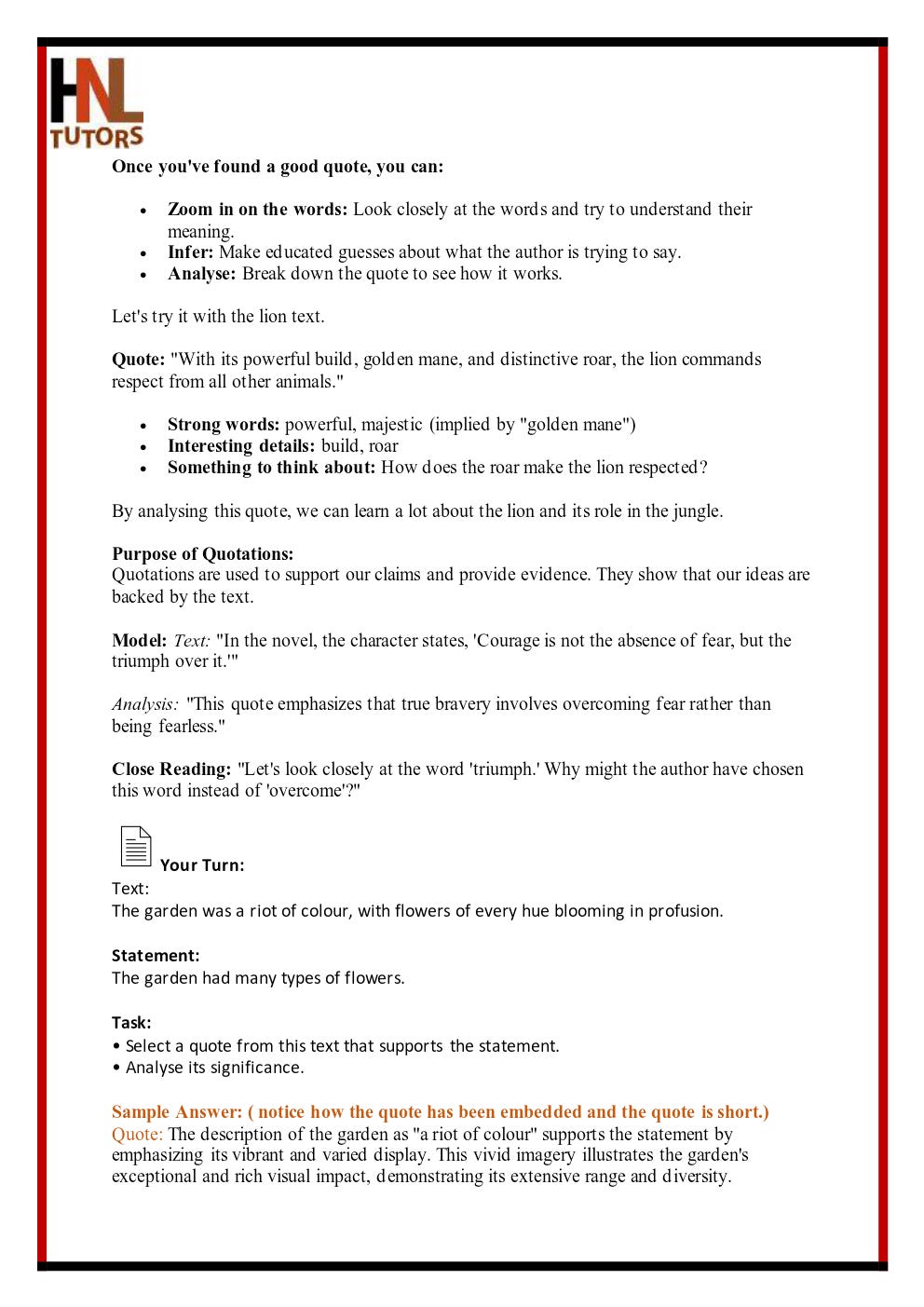 GCSE English Language Self-Study Course - LESSON 1