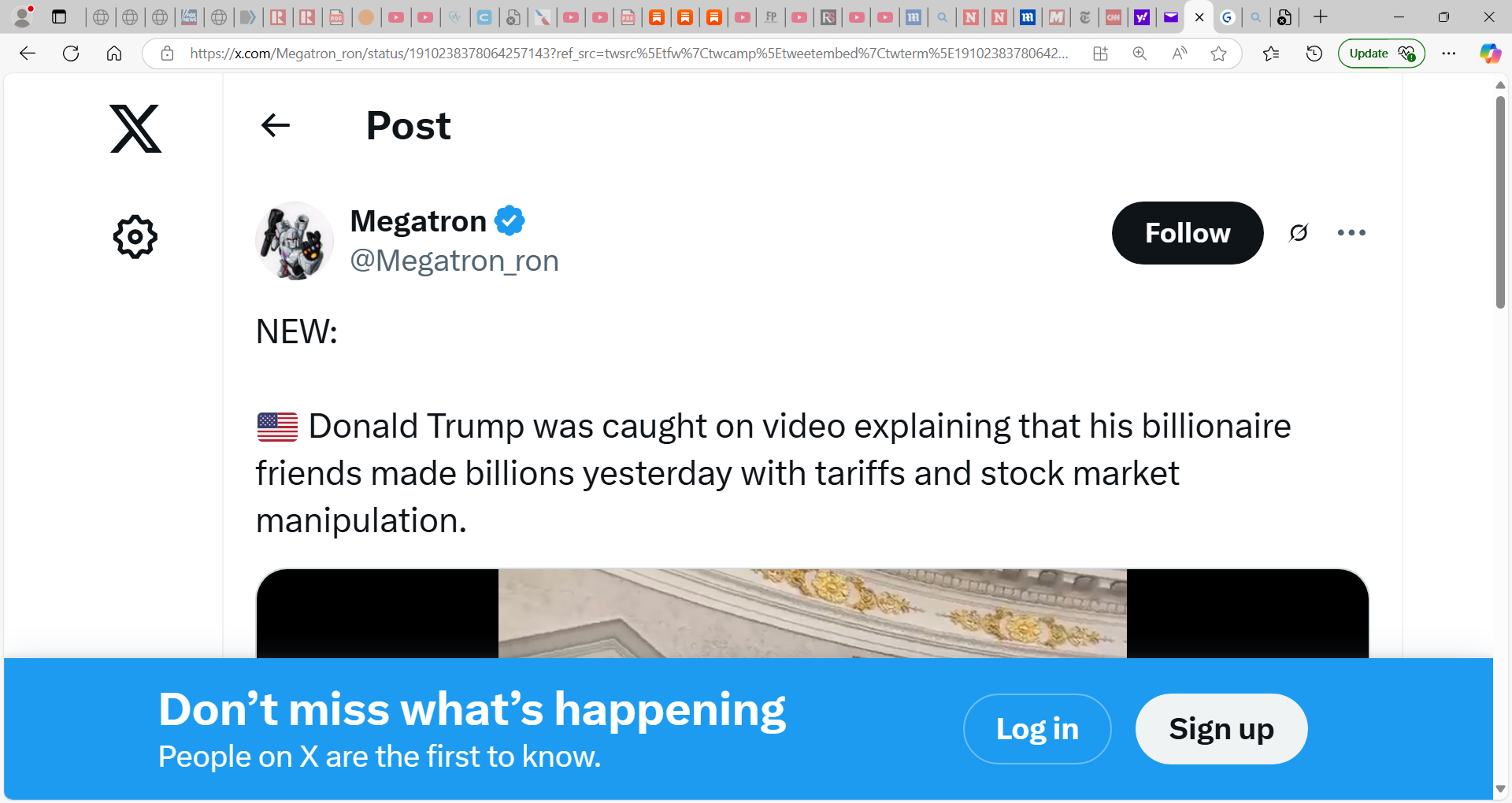 Megatron on X: POTUS Trump explaining the billions rich people made ...