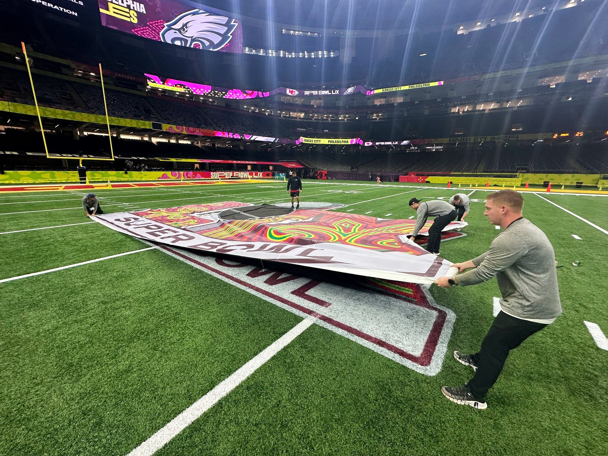 How The Field At Caesars Superdome Is Being Prepared (And Tested) For ...