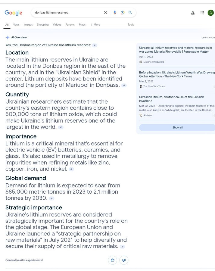 Russian army captures lithium deposit owned by Blackrock in Ukraine