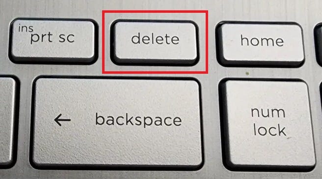 Hitting delete to move forward. - by Jason Hicks