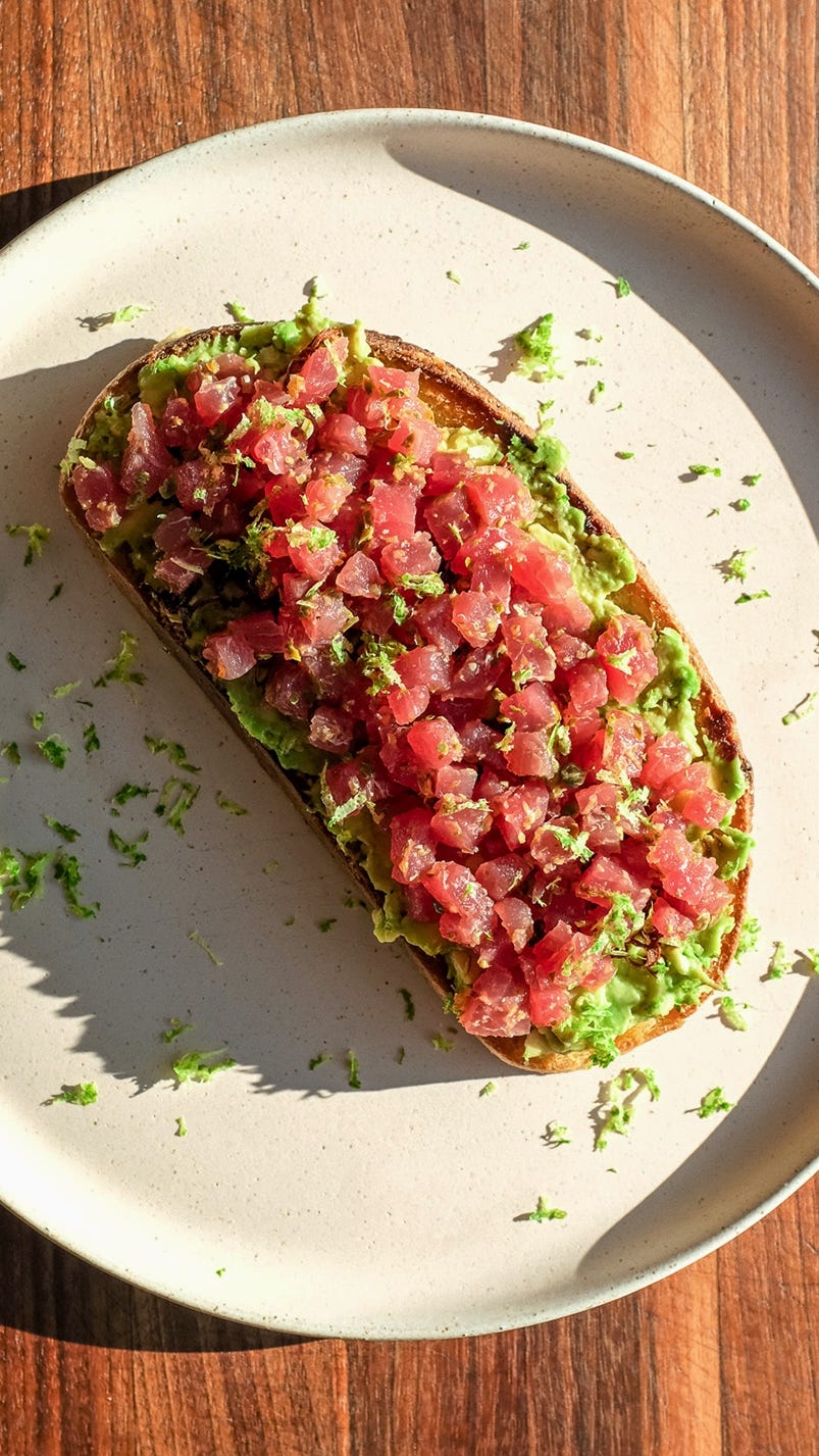 Avocado toast w/ Tuna Tartare - by Ross Deutsch