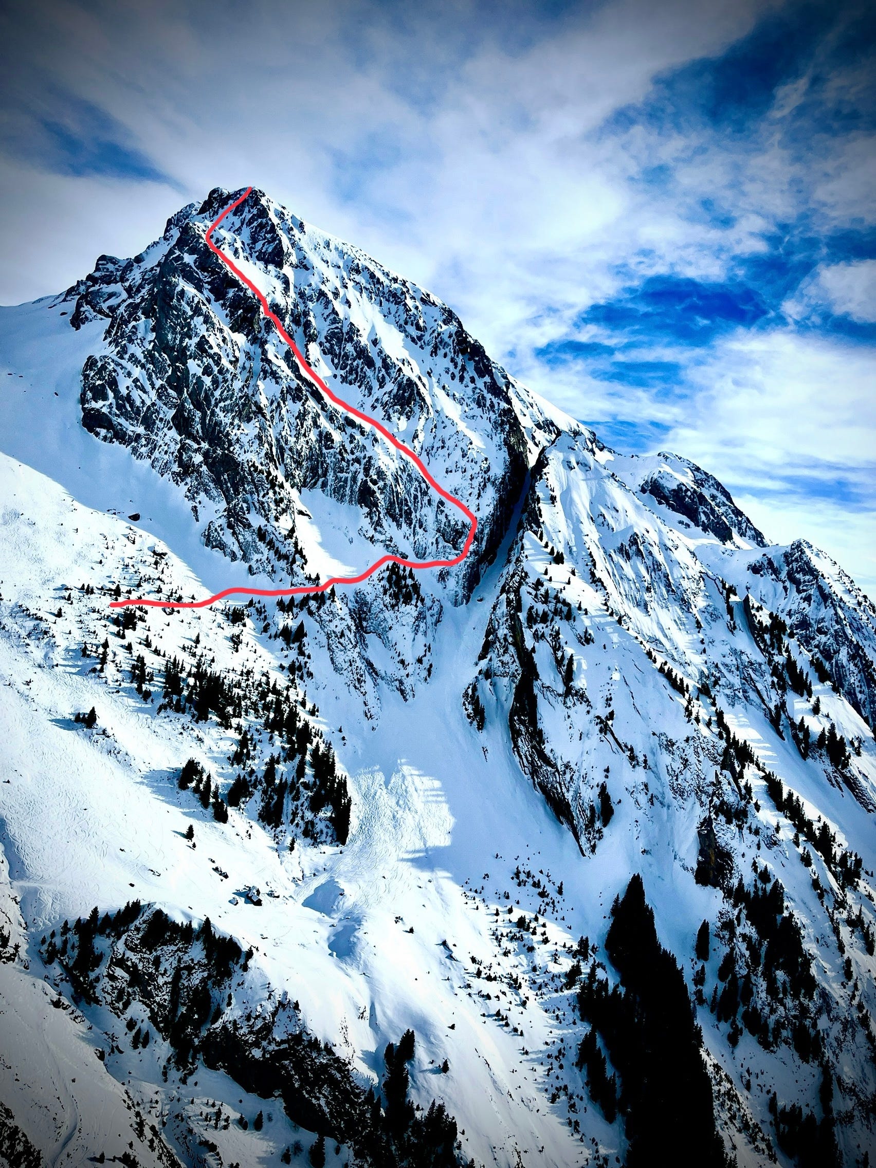 Etale North west face - 21/01/25 - by Rémi