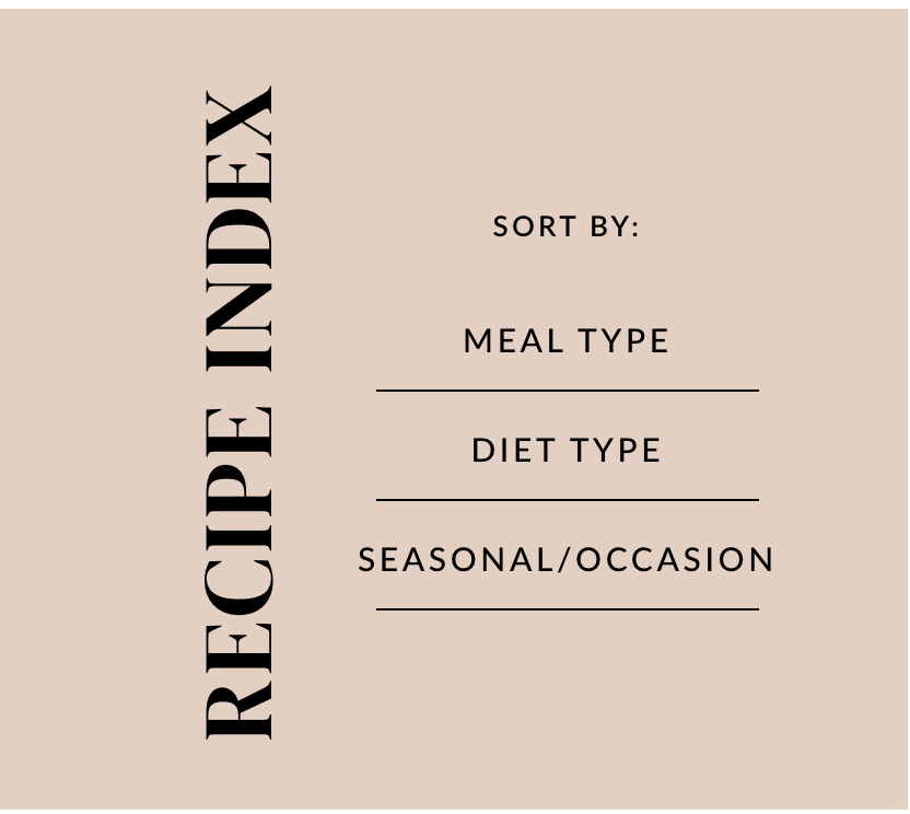 Recipe Index Filters - by Rachel Cunliffe - Design Food