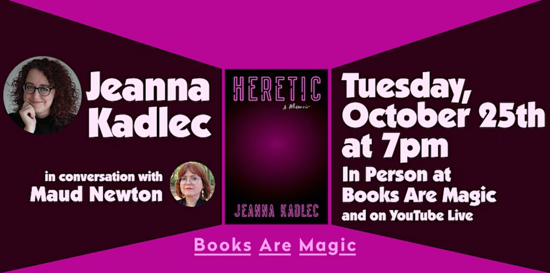HERETIC book tour 📚 - by Jeanna Kadlec