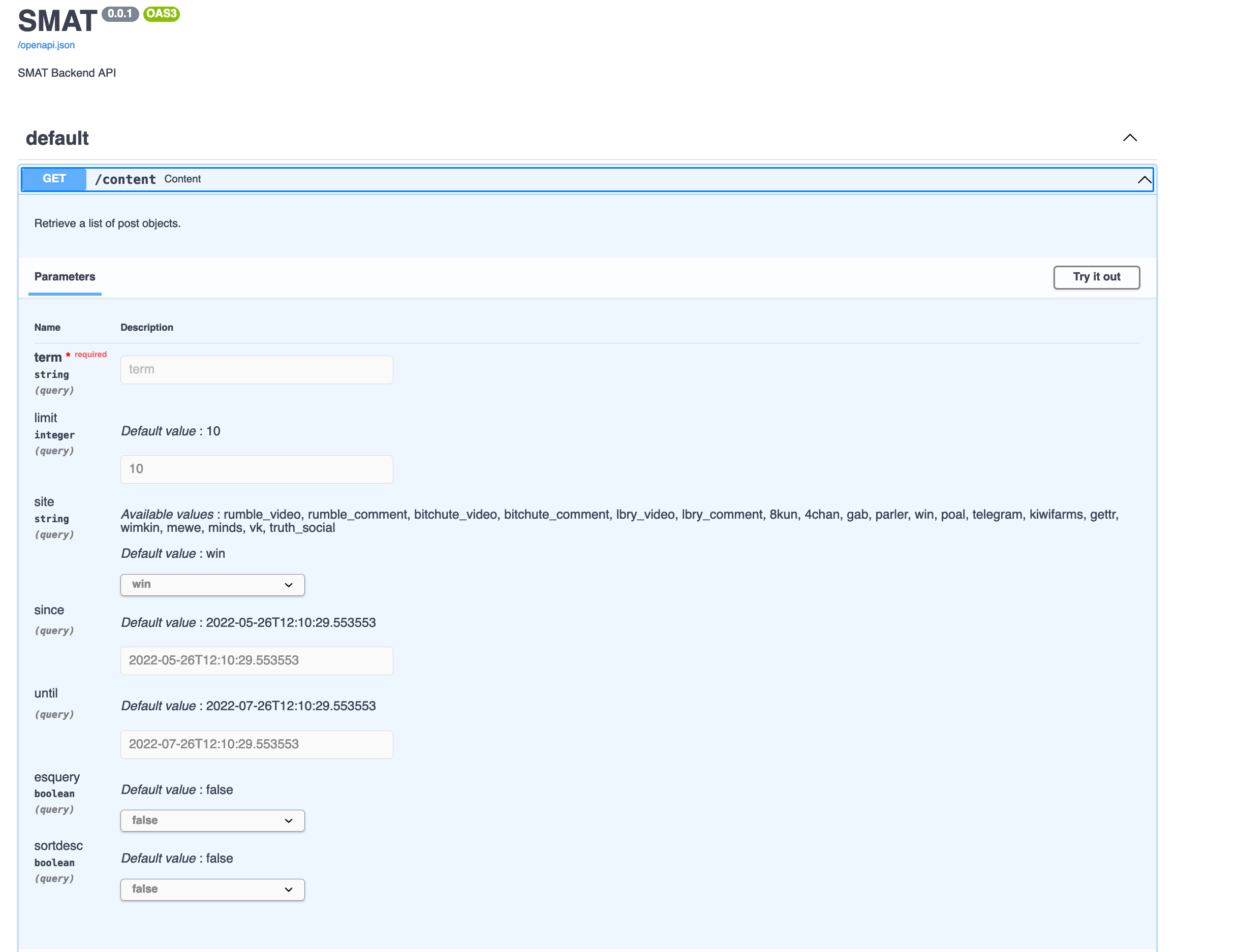 API Advice - Open Measures