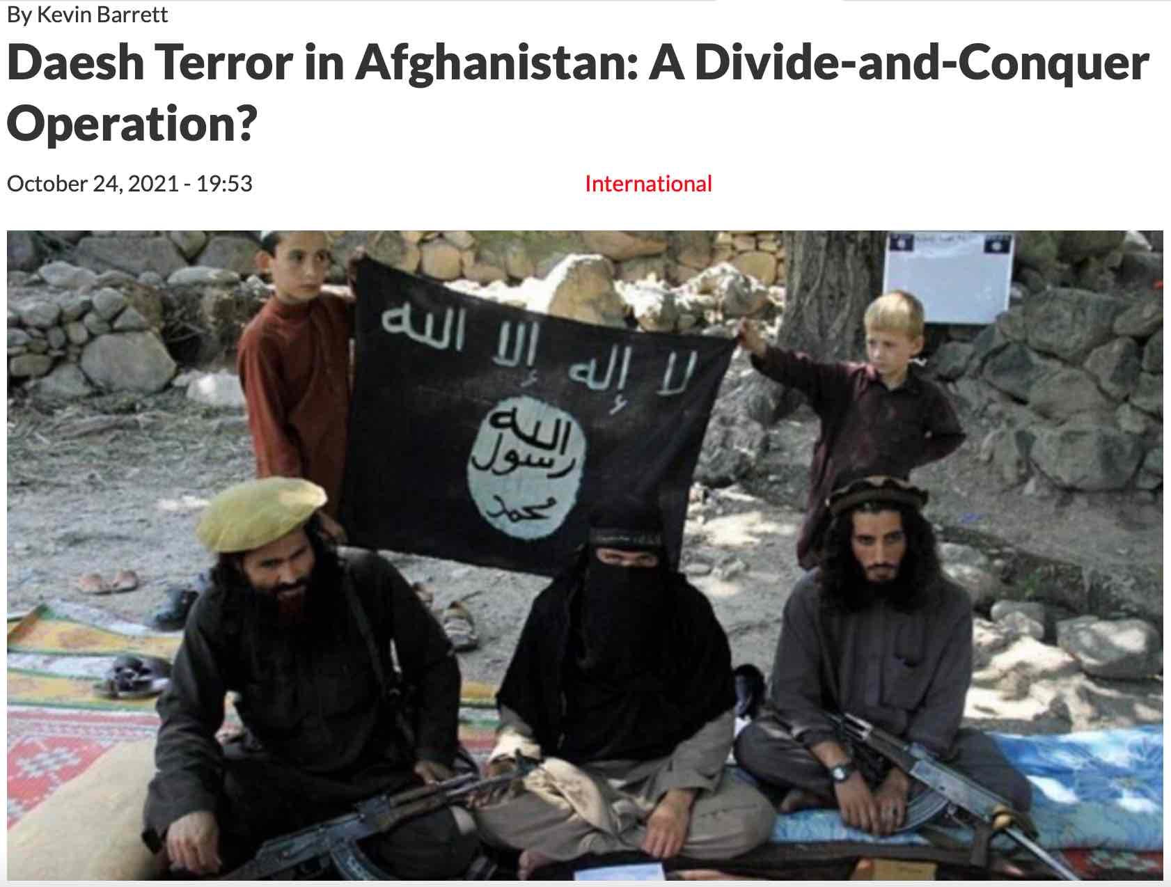 Daesh Terror in Afghanistan: A Divide-and-Conquer Operation?