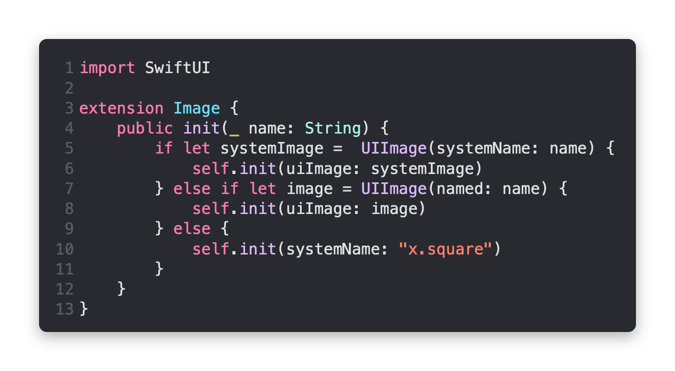 Use One Initializer To Create an Image From a Symbol or File