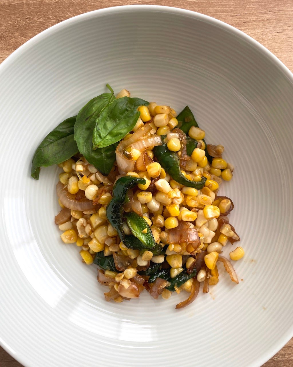 Miso butter corn, Turkish garbanzos - by Joseph Wain