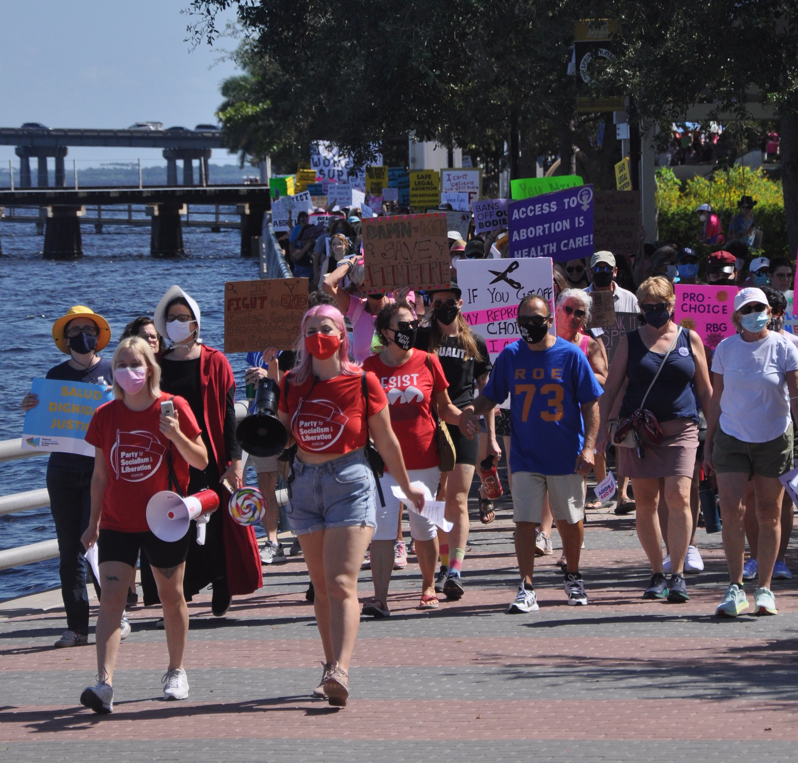 More photos from pro-choice march in downtown Bradenton