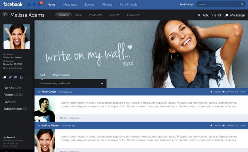 Uma proposta de redesign para a interface do Facebook