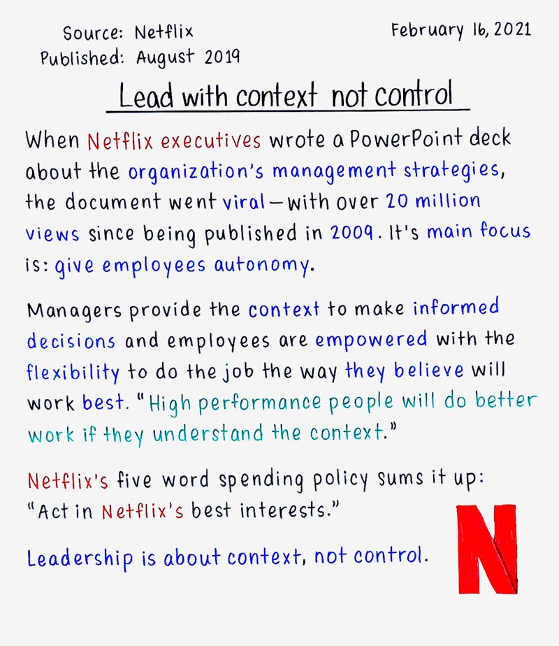 February 16: Lead with context, not control