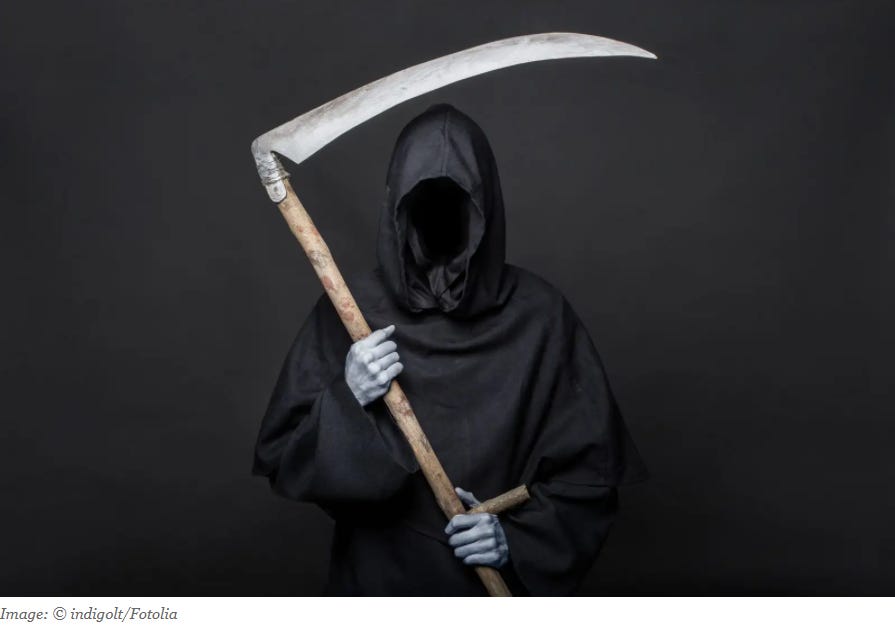 Facebook and the Grim Reaper - by Rob Berry