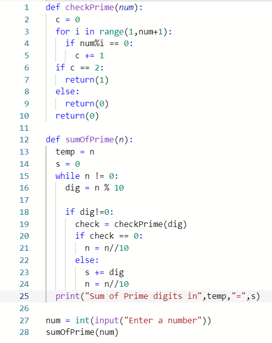 Sum of primes - by S_Puja - Algothink