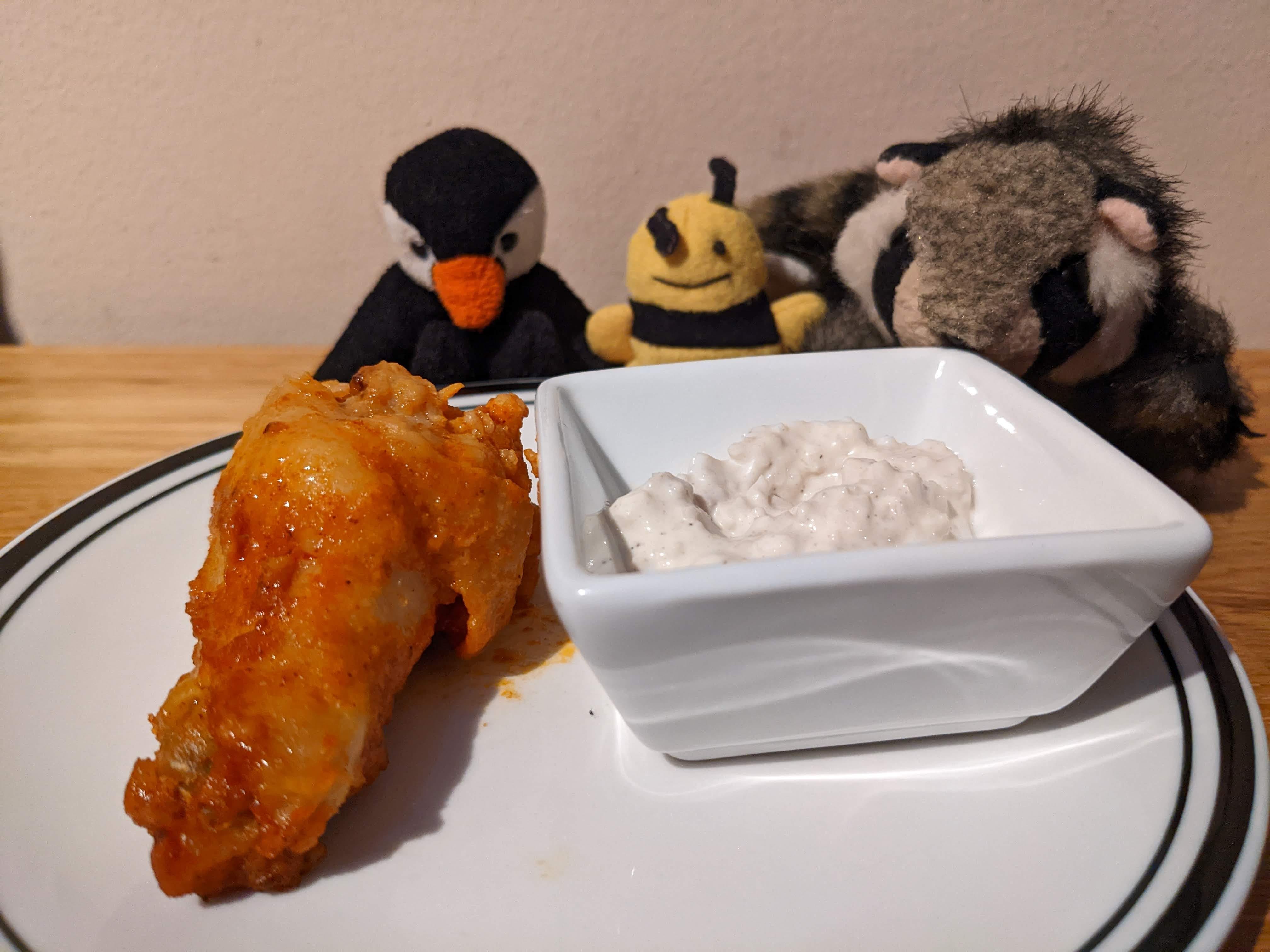 The funkiest chicken: Buffalo wings and hákarl dressing