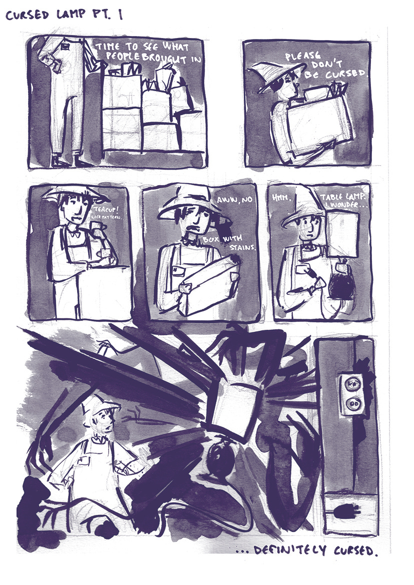 cursed lamp - by spouk - practical magic shenanigans