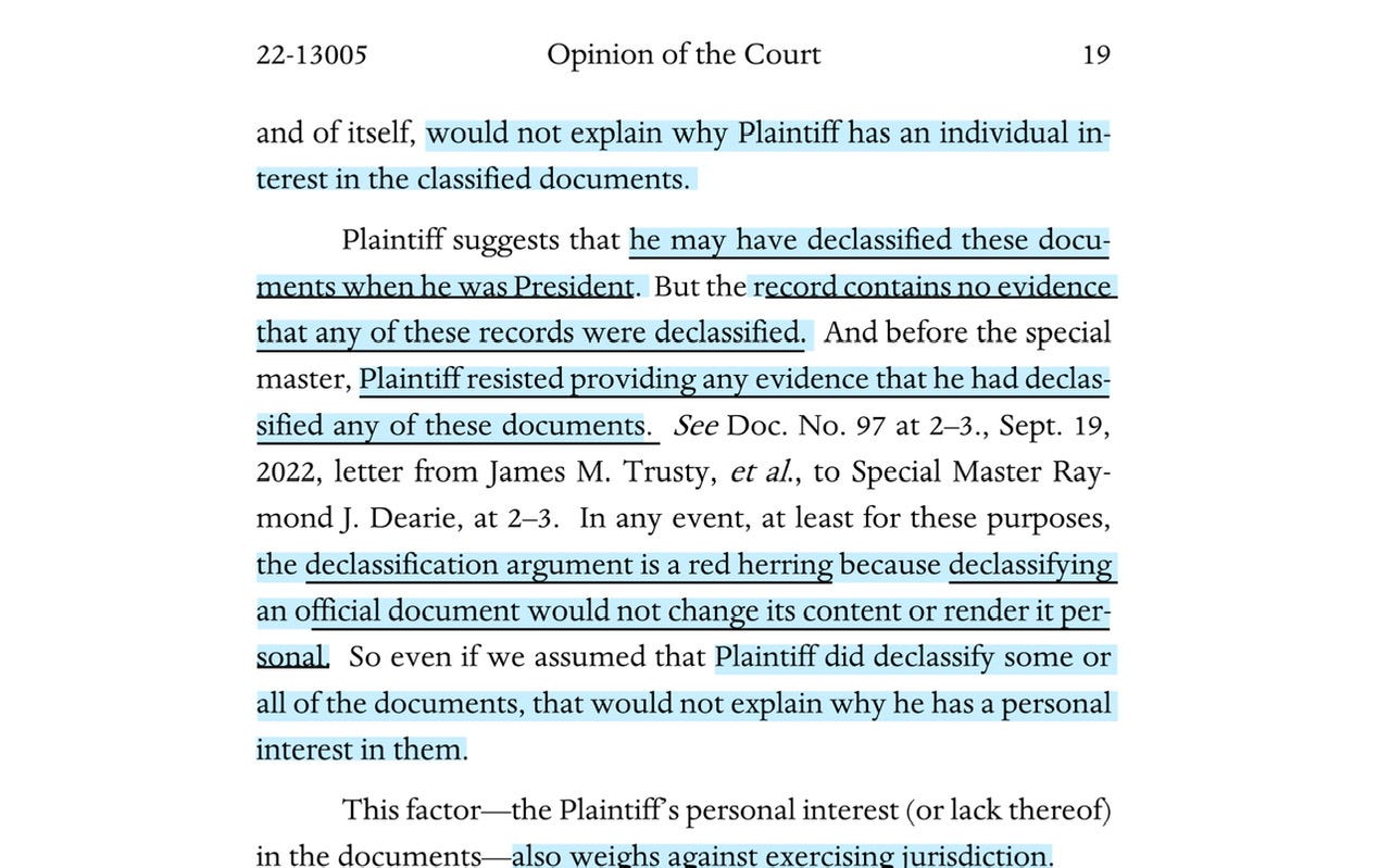 DOJ, Donald Trump and a Special Master report & review status.
