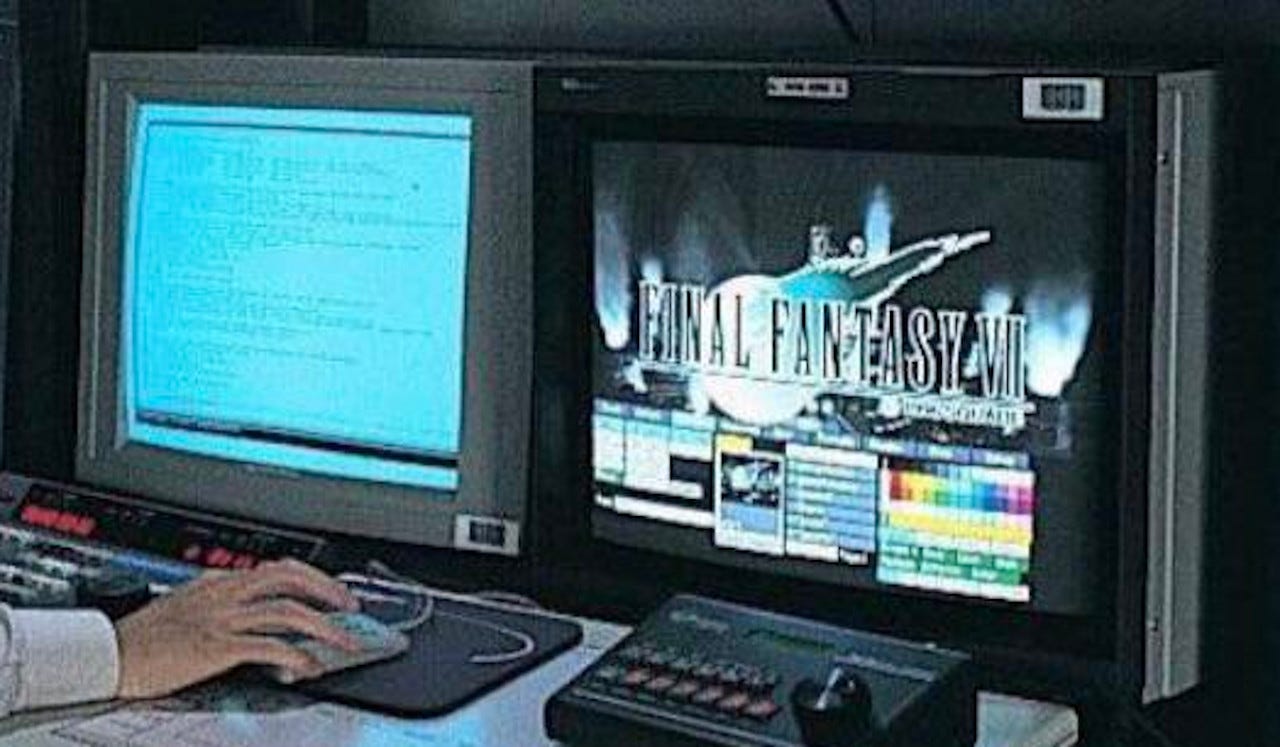 The computers used to do 3D animation for Final Fantasy VII... in 1996.