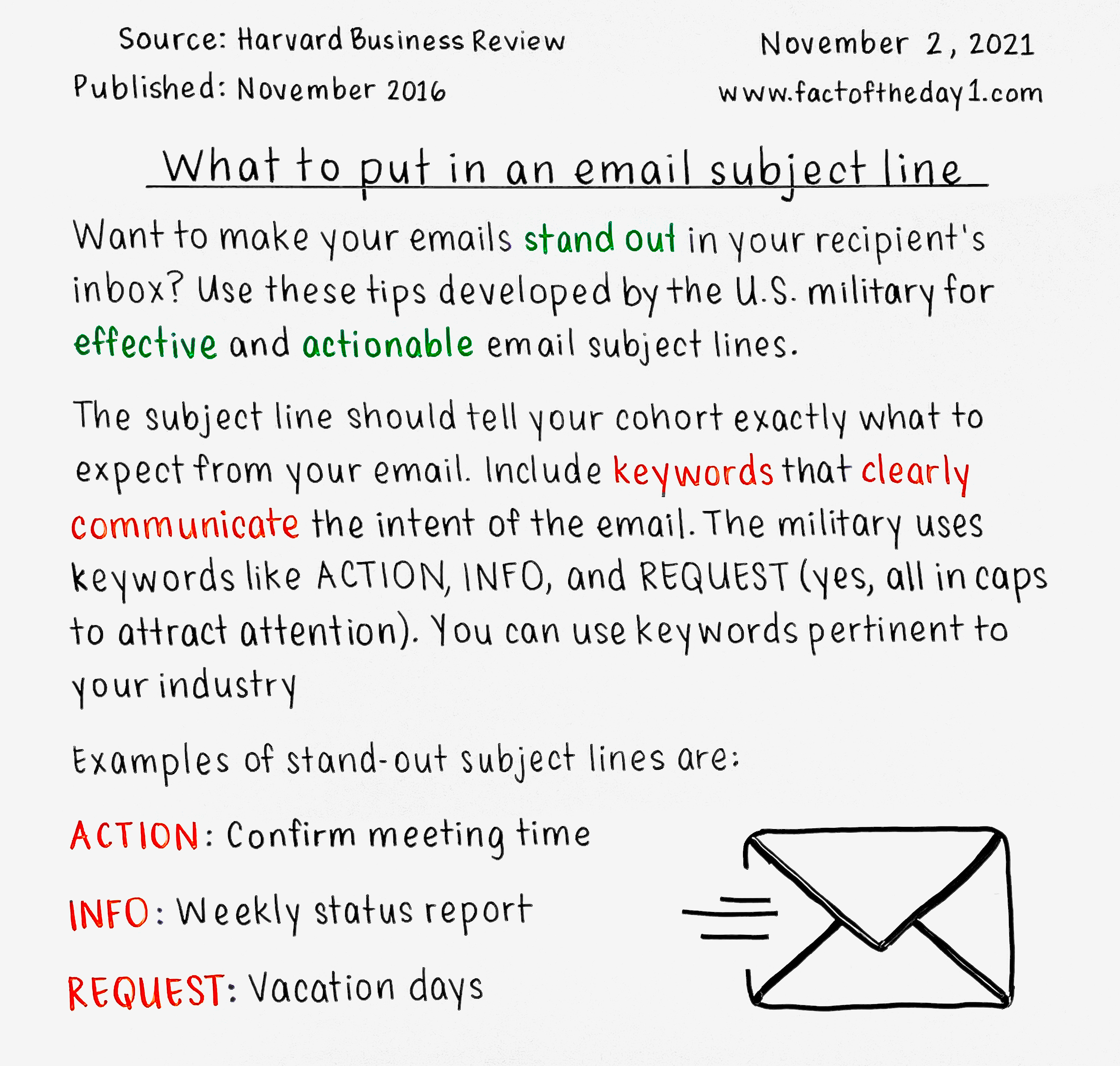 November 2: What to put in an email subject line