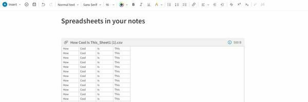 New Evernote Feature: Preview spreadsheets in Notes. I've done some ...