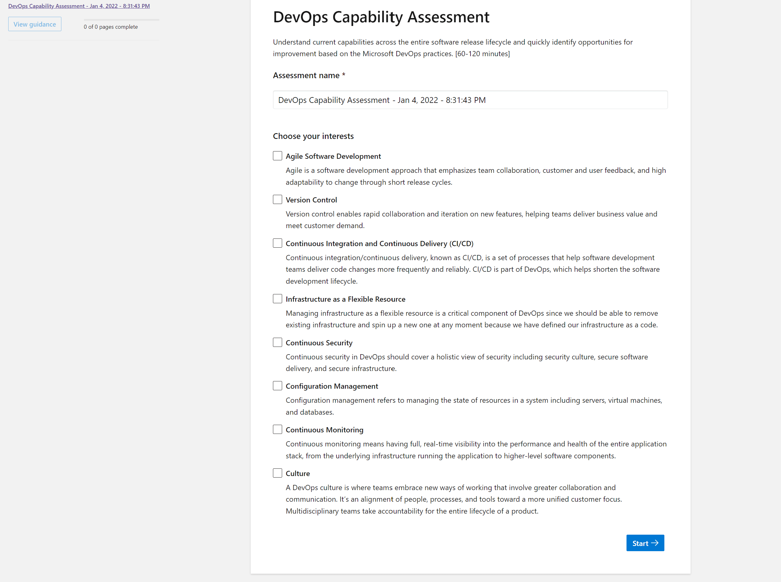 The Microsoft Assessment for Cloud workloads