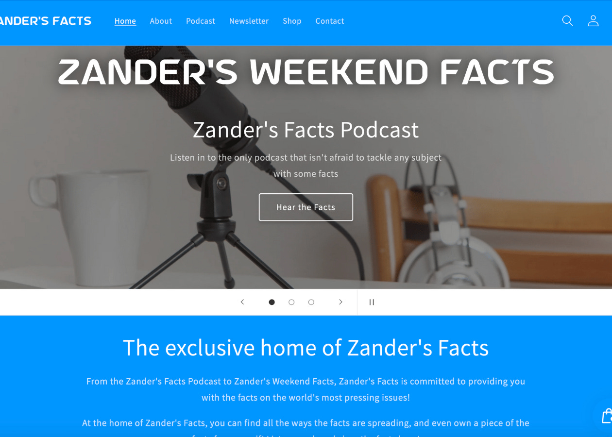 Introducing the Zander's Facts Shop - by Alexander Efird