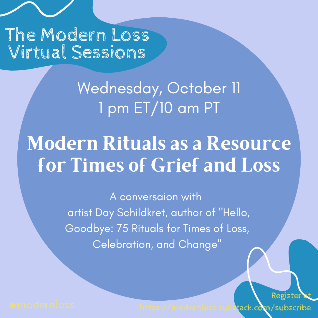 TOMORROW @ 1 pm ET: Modern Rituals as a Resource for Times of Grief and ...