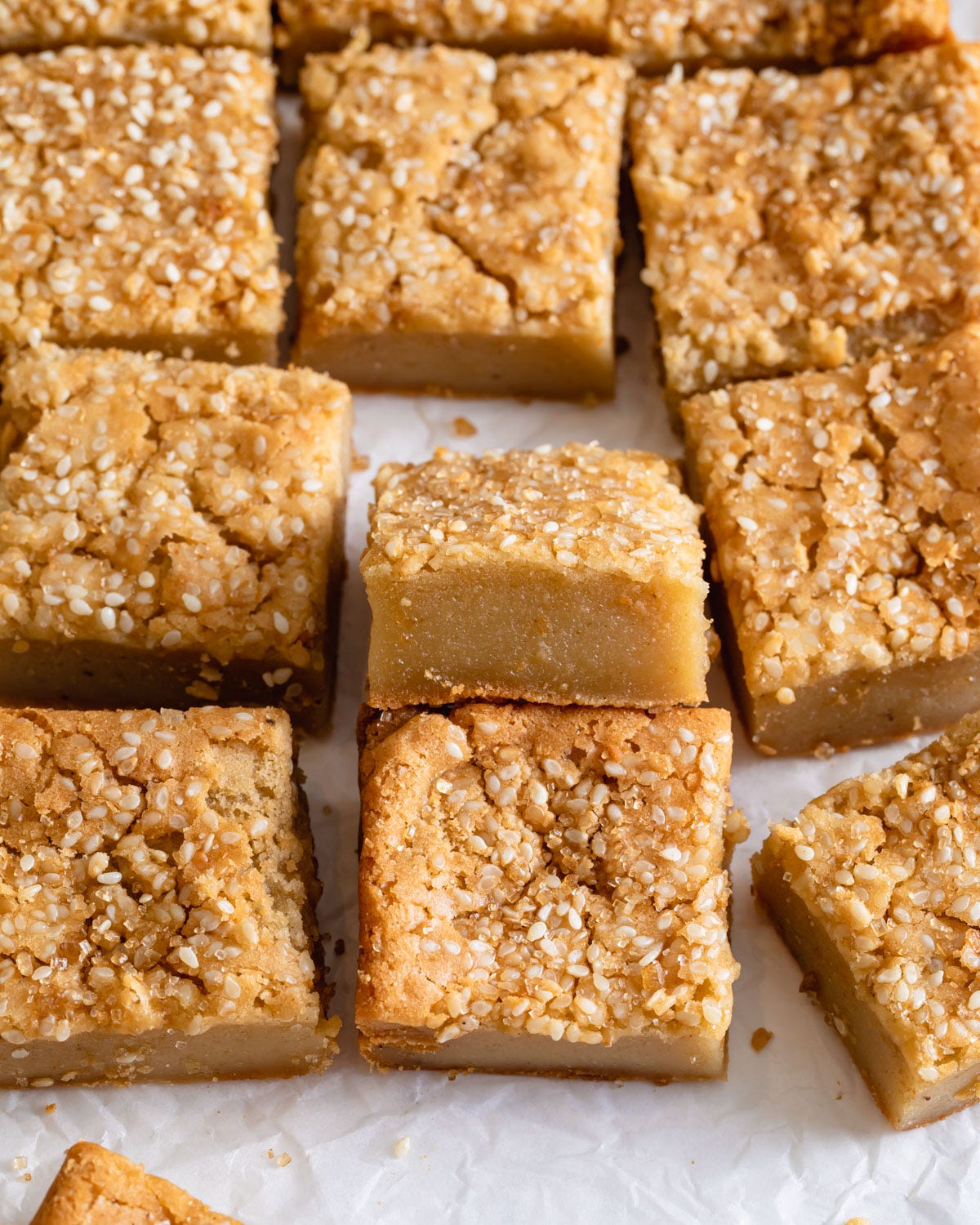 Sesame Brown Butter Mochi - by Tessa Huff - Baker's Notes