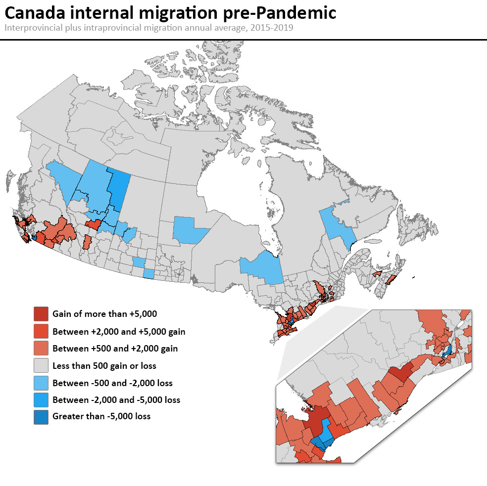The Pandemic didn’t change Canada’s internal migration – it sped it up