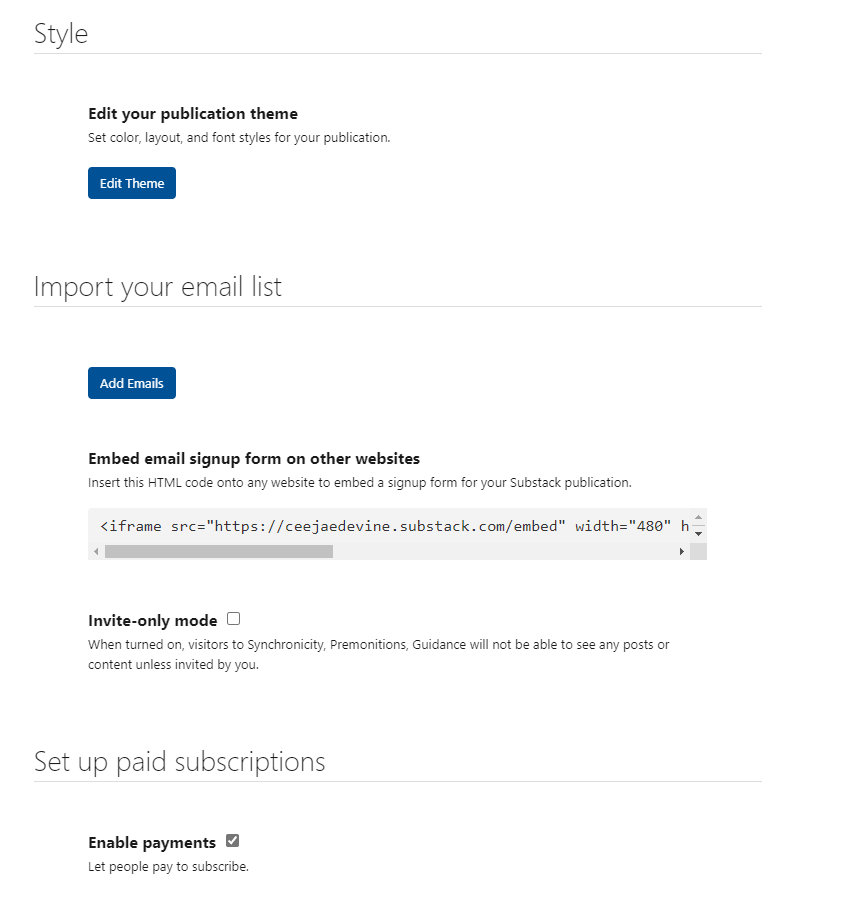 Substack Setup: Navigation & Graphics - by Ceejae Devine