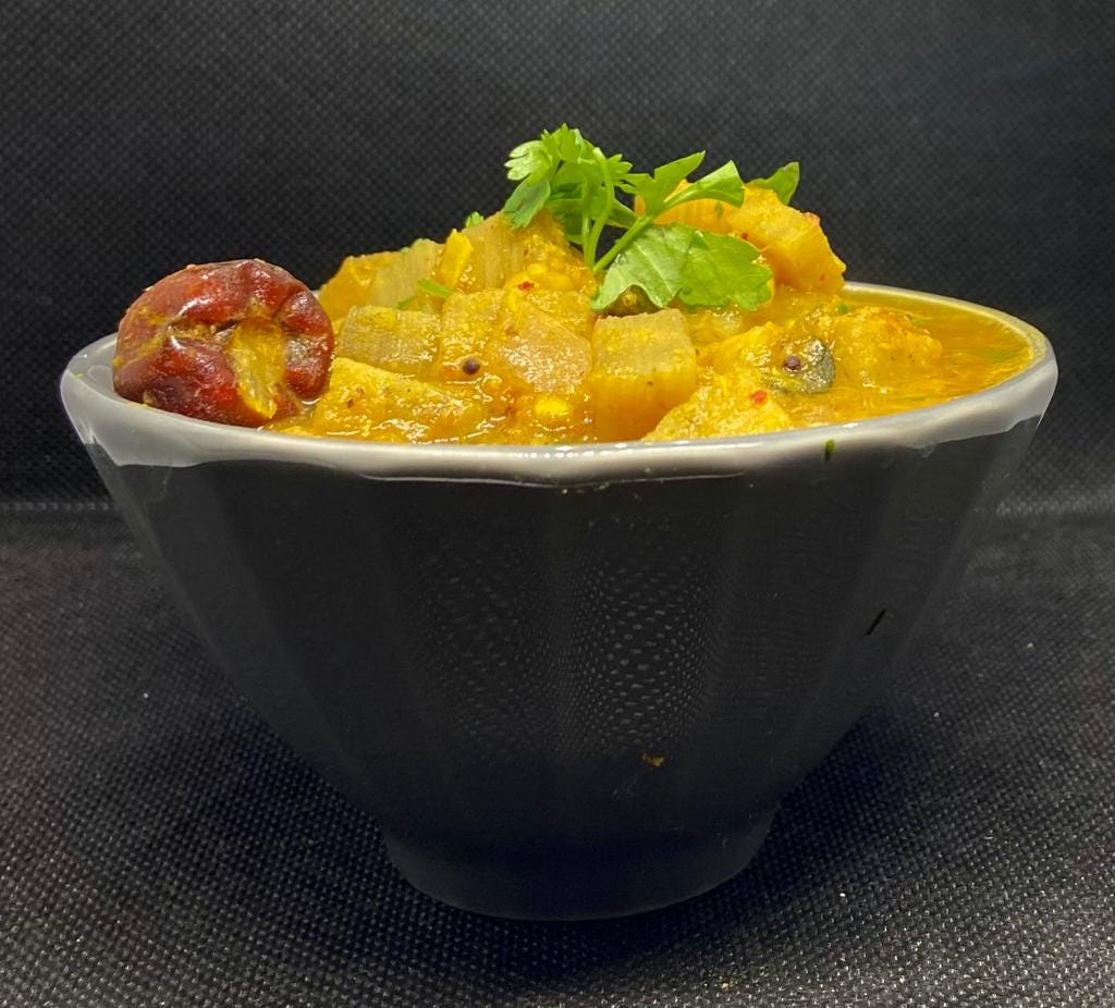 Plantain Stem Dal - by Krishna - CK's Cookbook