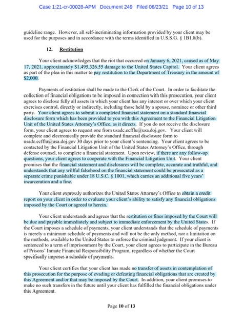 Graydon Young - plea agreement and statement of Offense -both documents ...