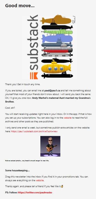 Substack Welcome Email - how to fix it