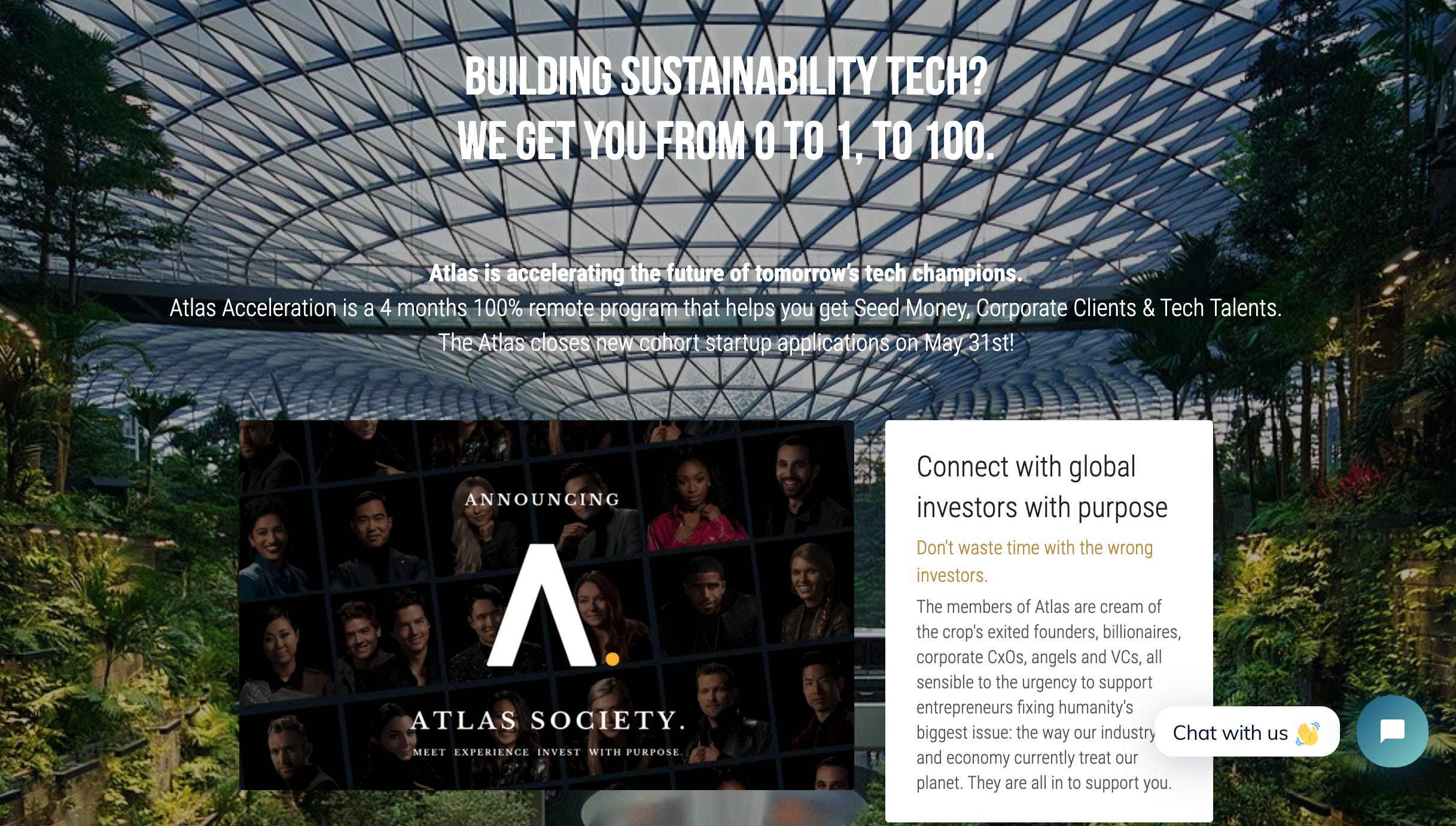Here are the 5 companies Atlas will be helping raise their next round ...