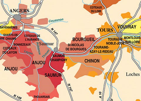 Les appellations du jour : Bourgueil et Saint-Nicolas de Bourgueil