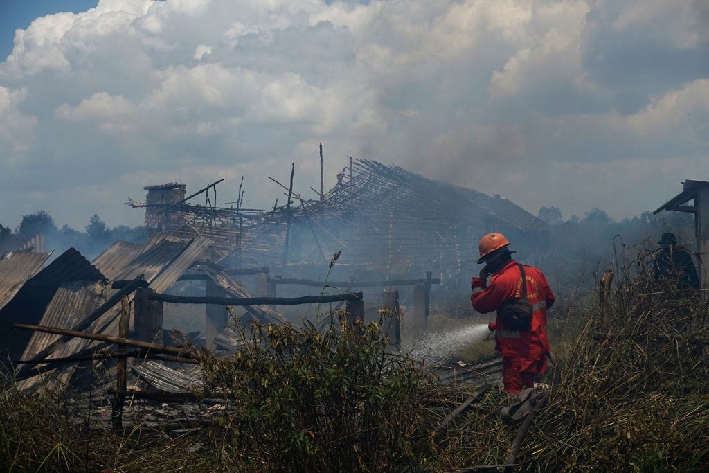 Fire, fire, everywhere. - by Emily Atkin - HEATED