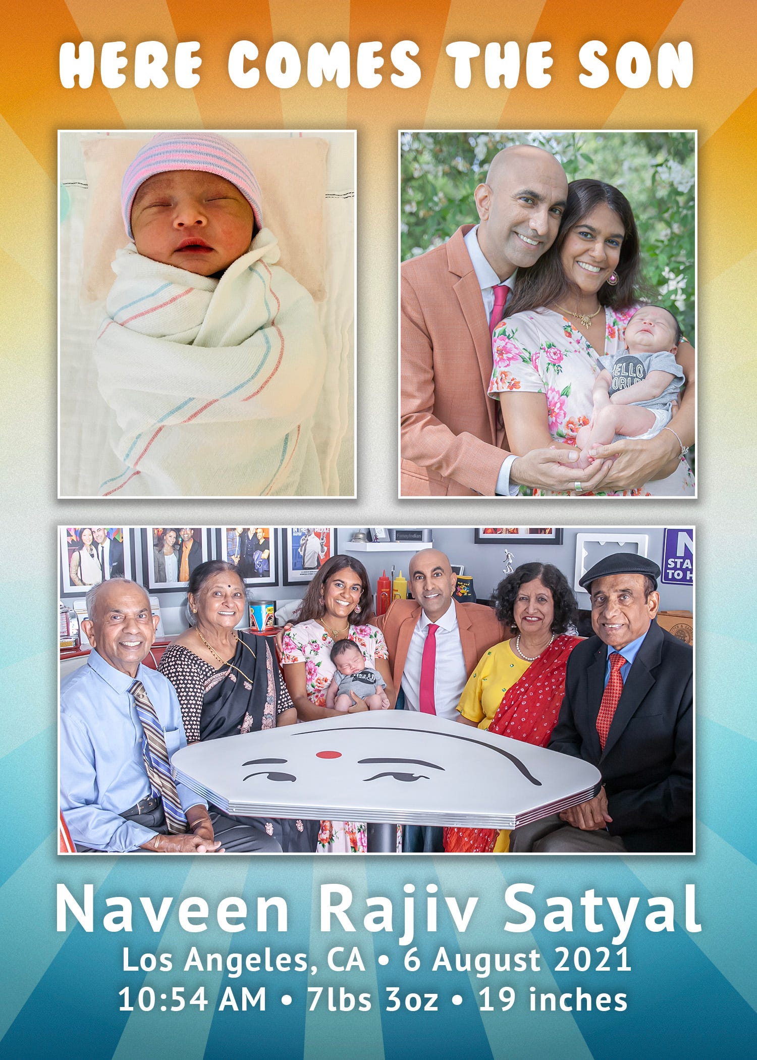 Baby Announcement - by Rajiv Satyal - FunnyIndian