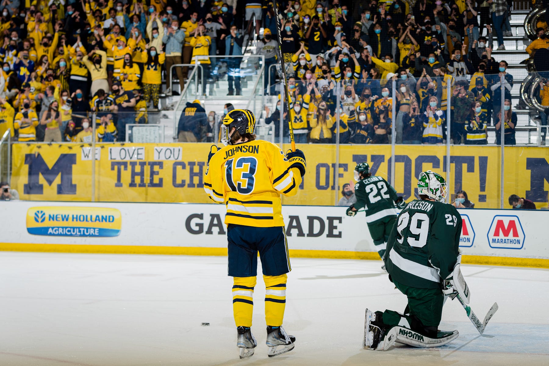 Wolverines Dominate Every Inch of Ice at Yost to Destroy Spartans ...