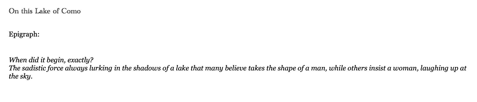 On epigraphs - by Courtney Maum