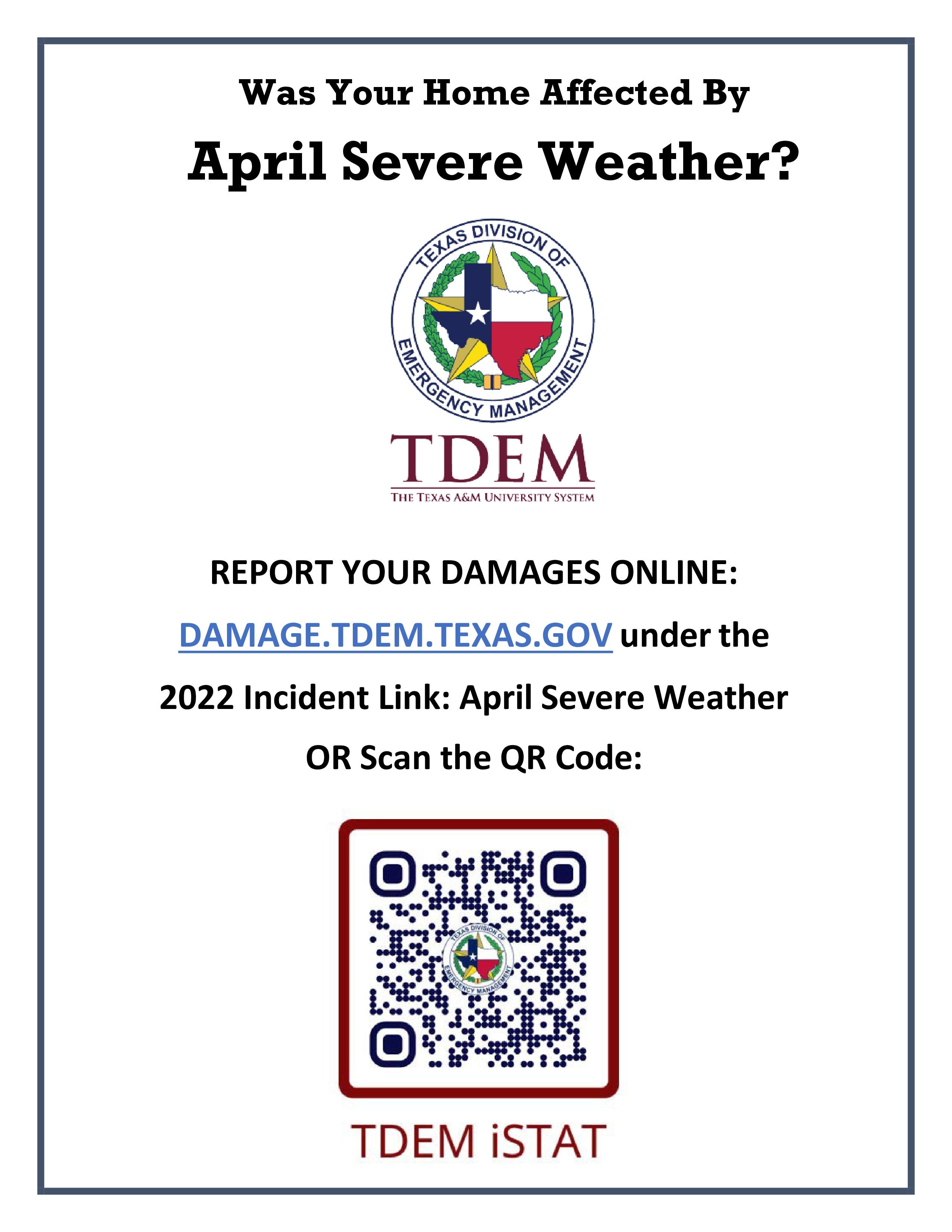 Report Damage Caused by Severe Weather