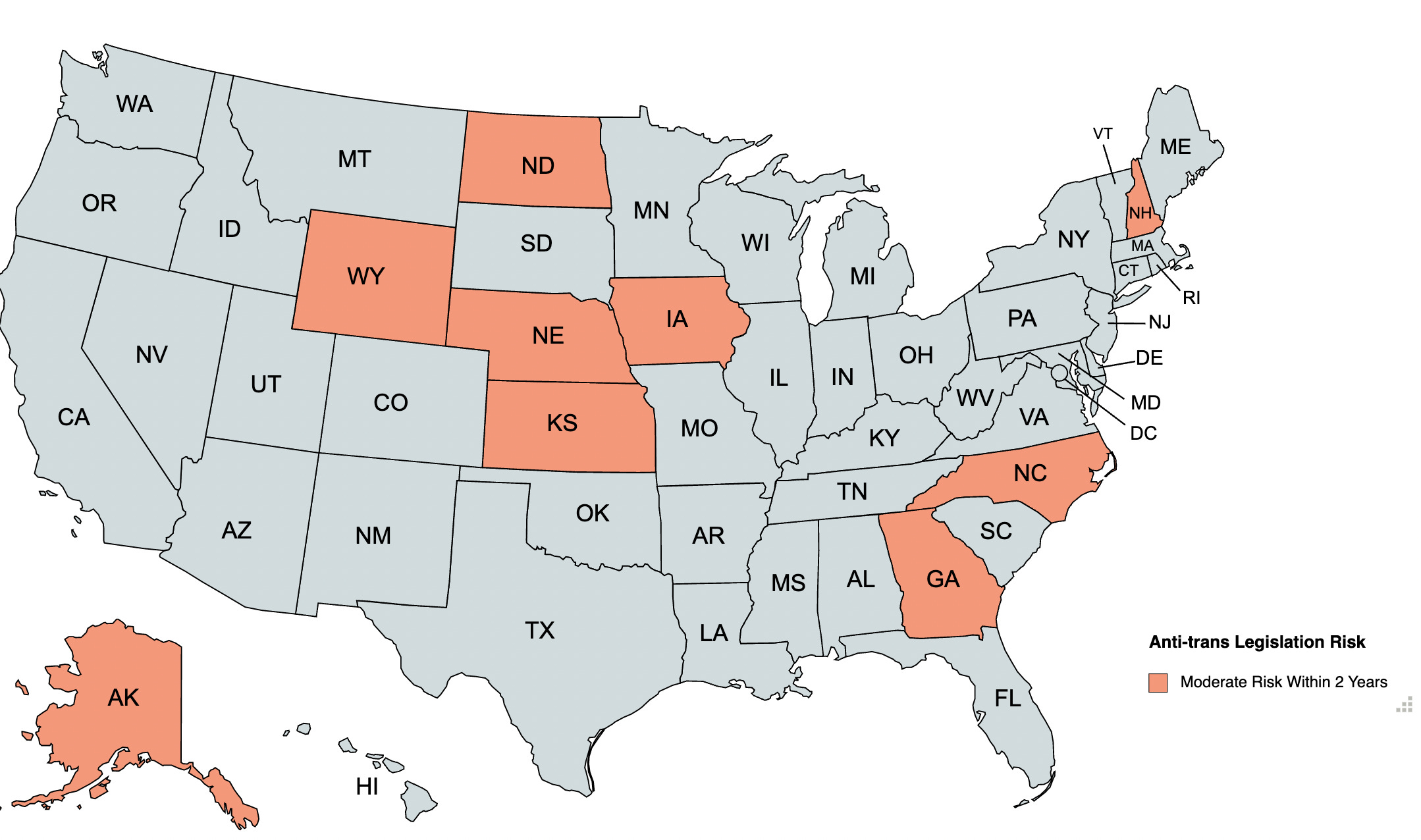The Final Anti-Trans Legislative Risk Map Of 2022