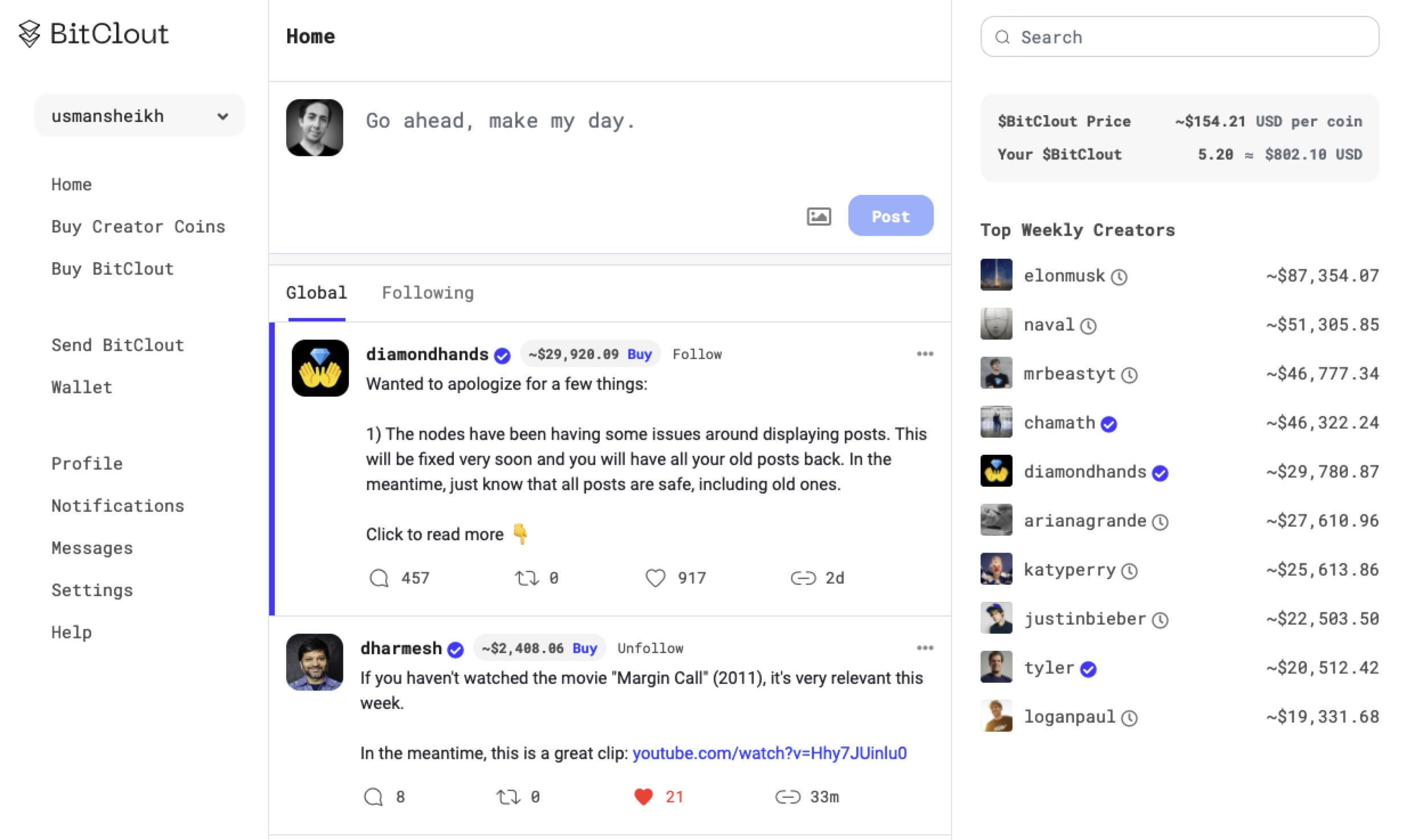 BitClout - by Usman Sheikh - Rebuilding a SaaS Product