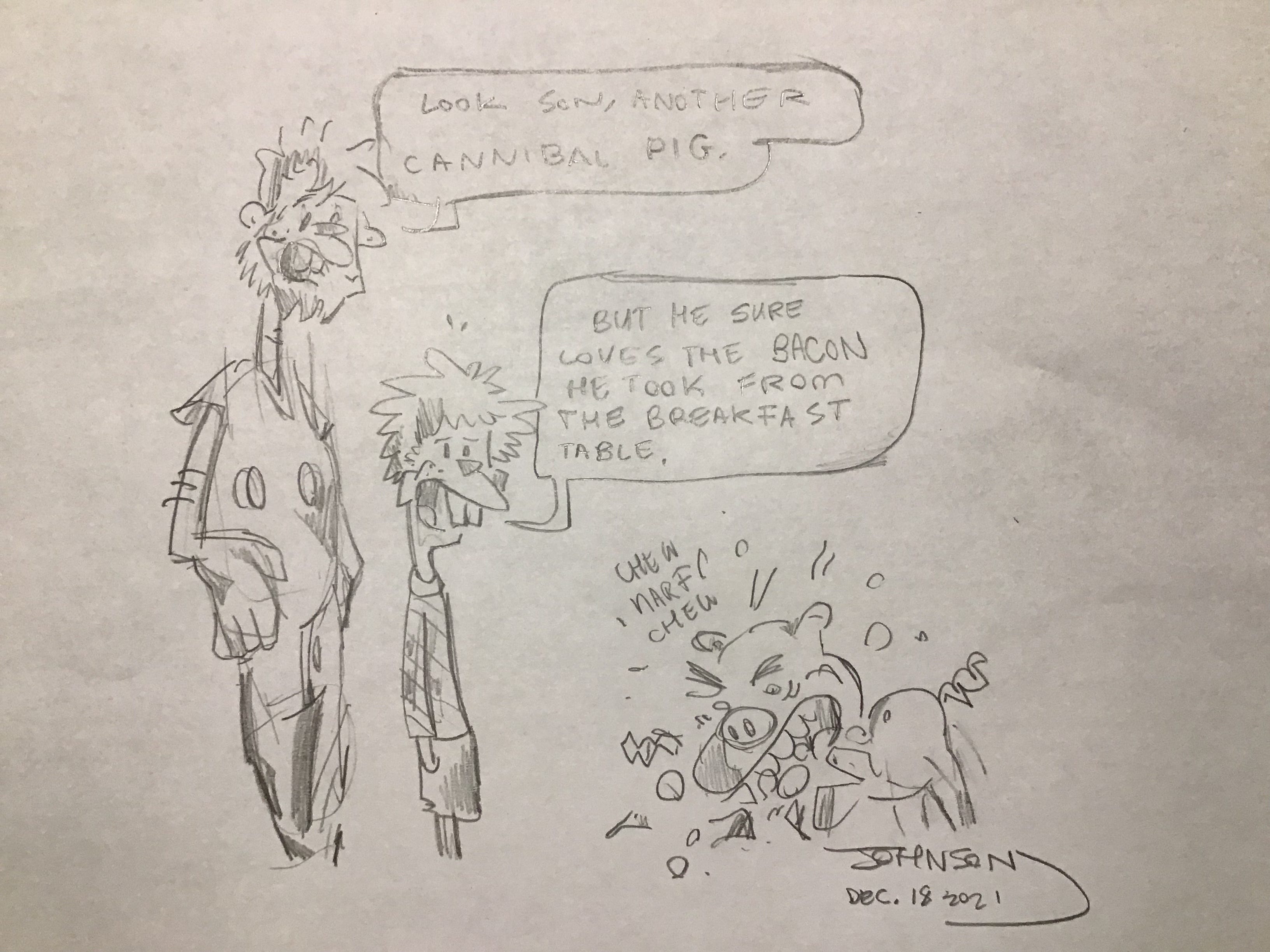 Beware of the Cannibal Pig - Andrew Johnson’s Cartoons